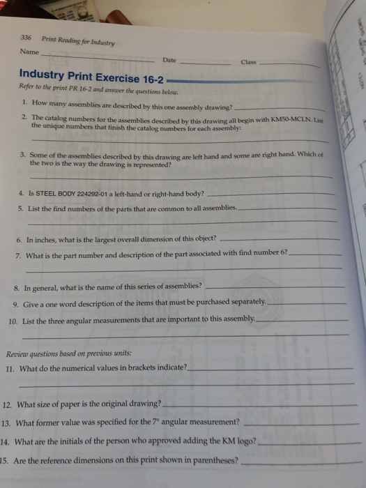 Solved Date Name with KOMBO-MIX R Industry Print Exercise | Chegg.com