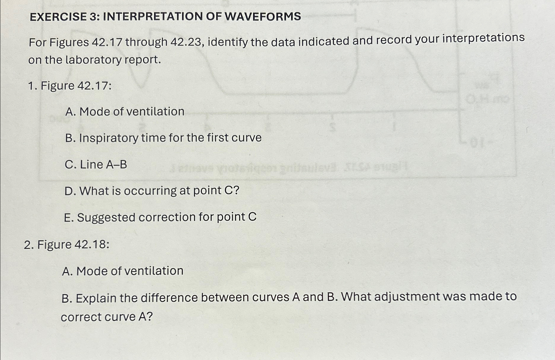 Solved EXERCISE 3: INTERPRETATION OF WAVEFORMSFor Figures | Chegg.com