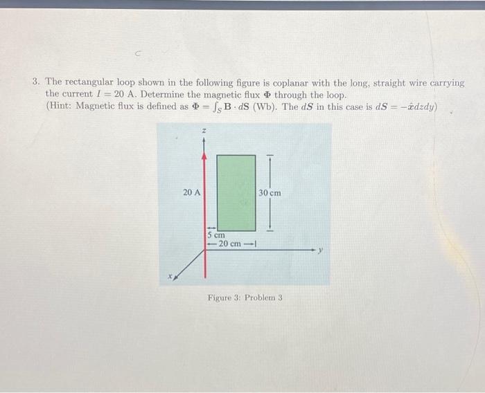 Solved 3. The rectangular loop shown in the following figure | Chegg.com