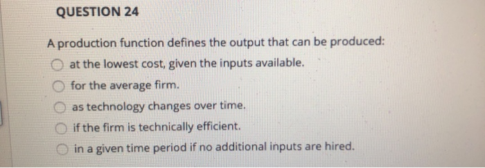 Solved QUESTION 21 Clothing (units per week) Food units | Chegg.com