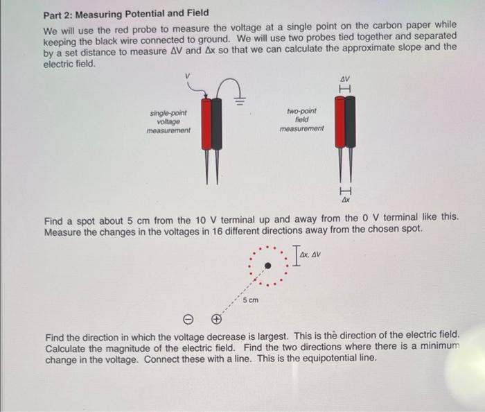Lab 3 Electric Dipole Field and Potential Purpose The | Chegg.com