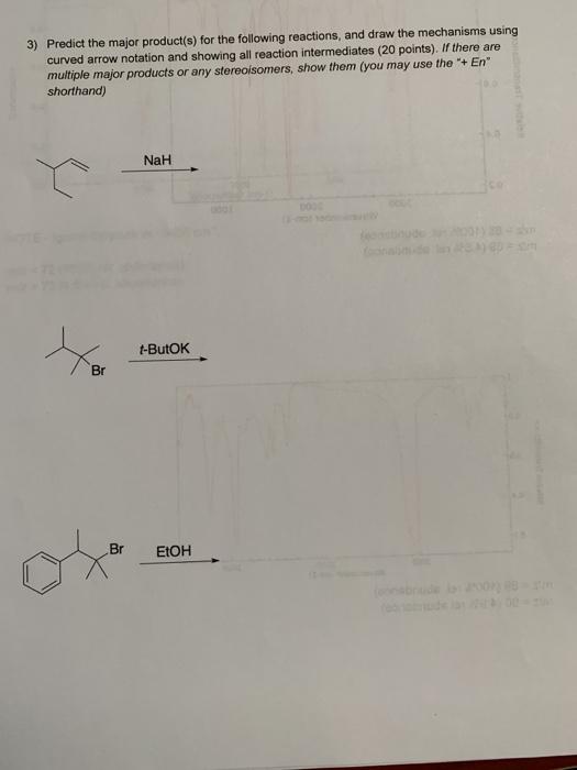 Solved 3) Predict the major product(s) for the following | Chegg.com