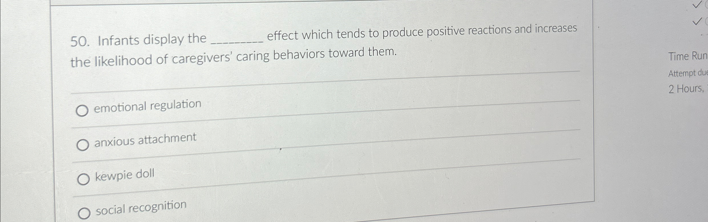 Solved Infants display the q, ﻿effect which tends to produce | Chegg.com