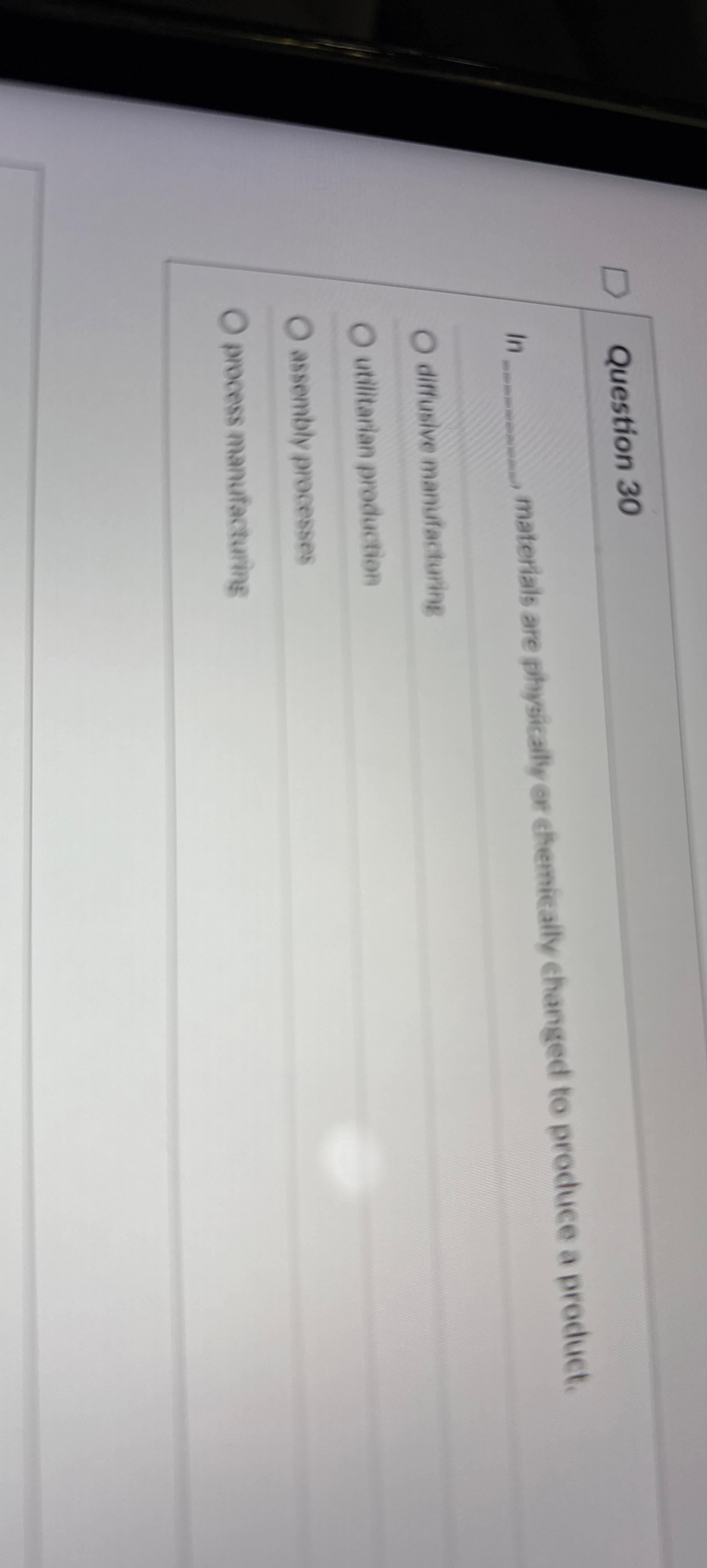 Solved Question 30in ﻿materials are physically or | Chegg.com