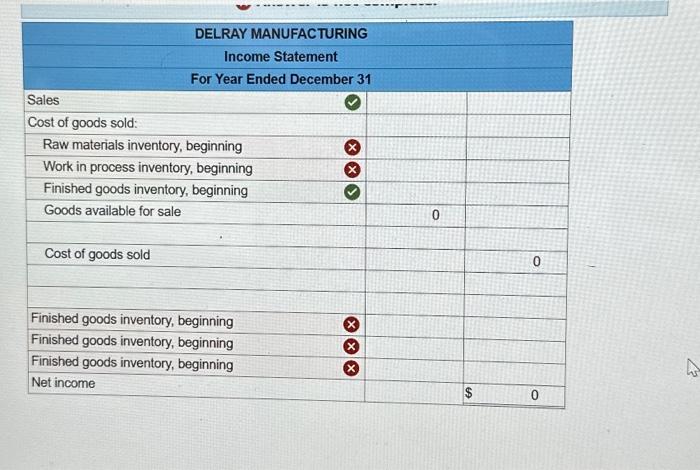 Solved Use the following selected account balances of Delray | Chegg.com Solved Use the following selected account balances of Delray | Chegg.com
