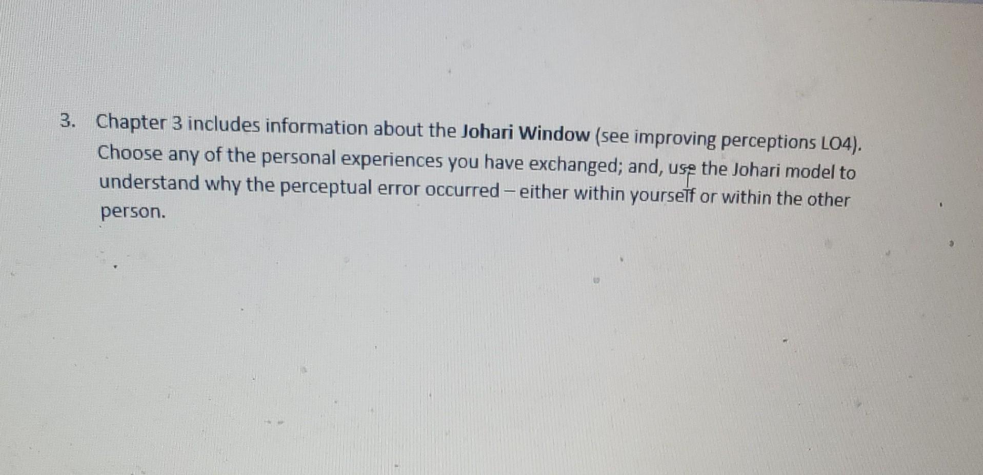 Solved Define perception and explain why it is important to | Chegg.com