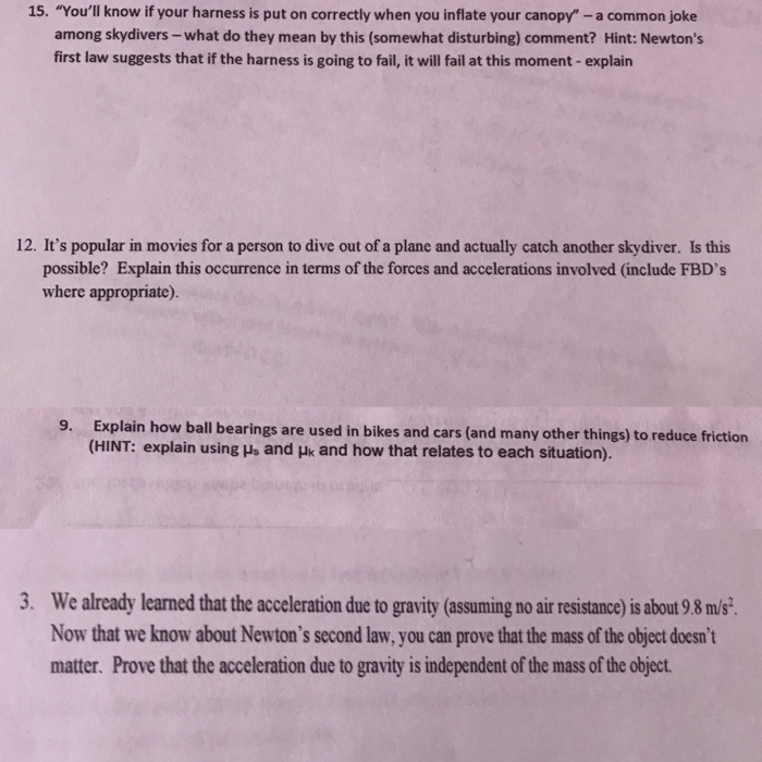 Solved 15. "You'll know if your harness is put on correctly | Chegg.com