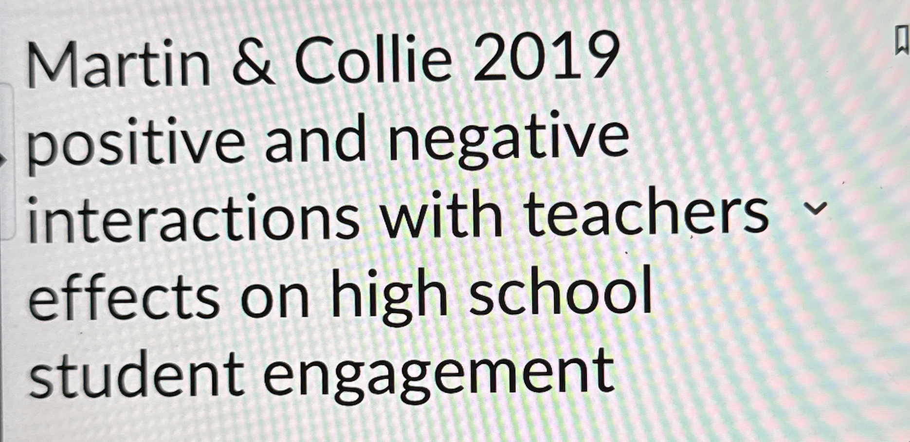 Solved : Summarize the findings of Martin & Collie's (2019) | Chegg.com
