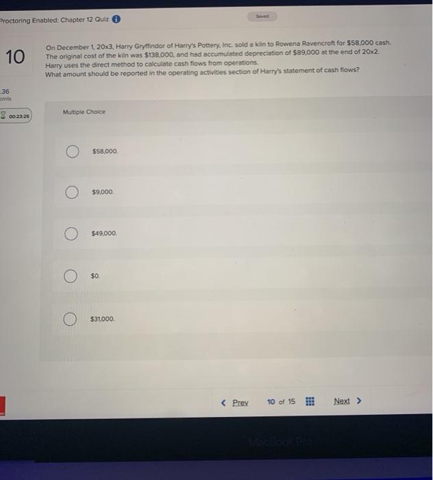 Solved Proctoring Enabled: Chapter 12 Quiz 10 On December 1, | Chegg.com Solved Proctoring Enabled: Chapter 12 Quiz 10 On December 1, | Chegg.com