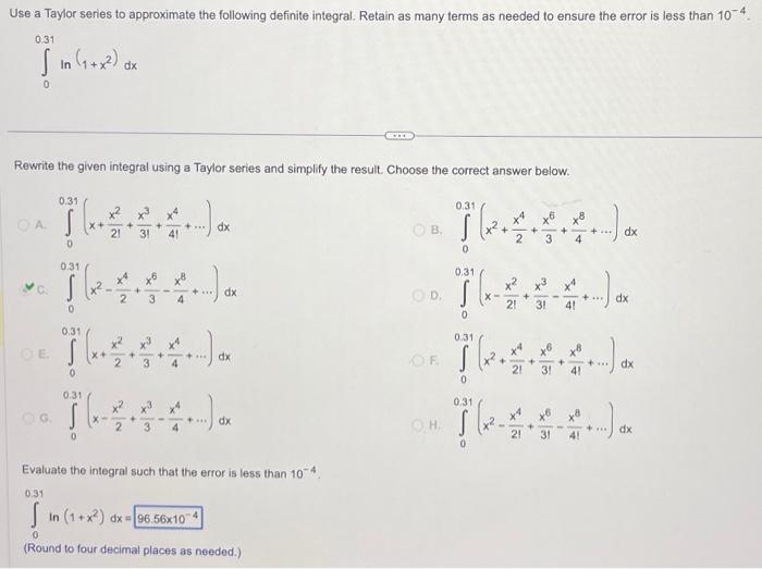 Solved Use a Taylor series to approximate the following | Chegg.com