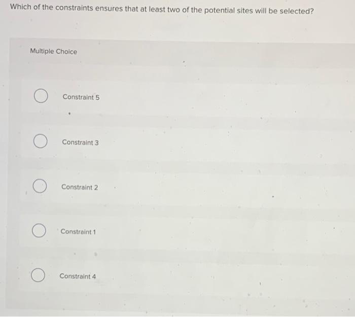 Solved A firm has prepared the following binary Integer | Chegg.com