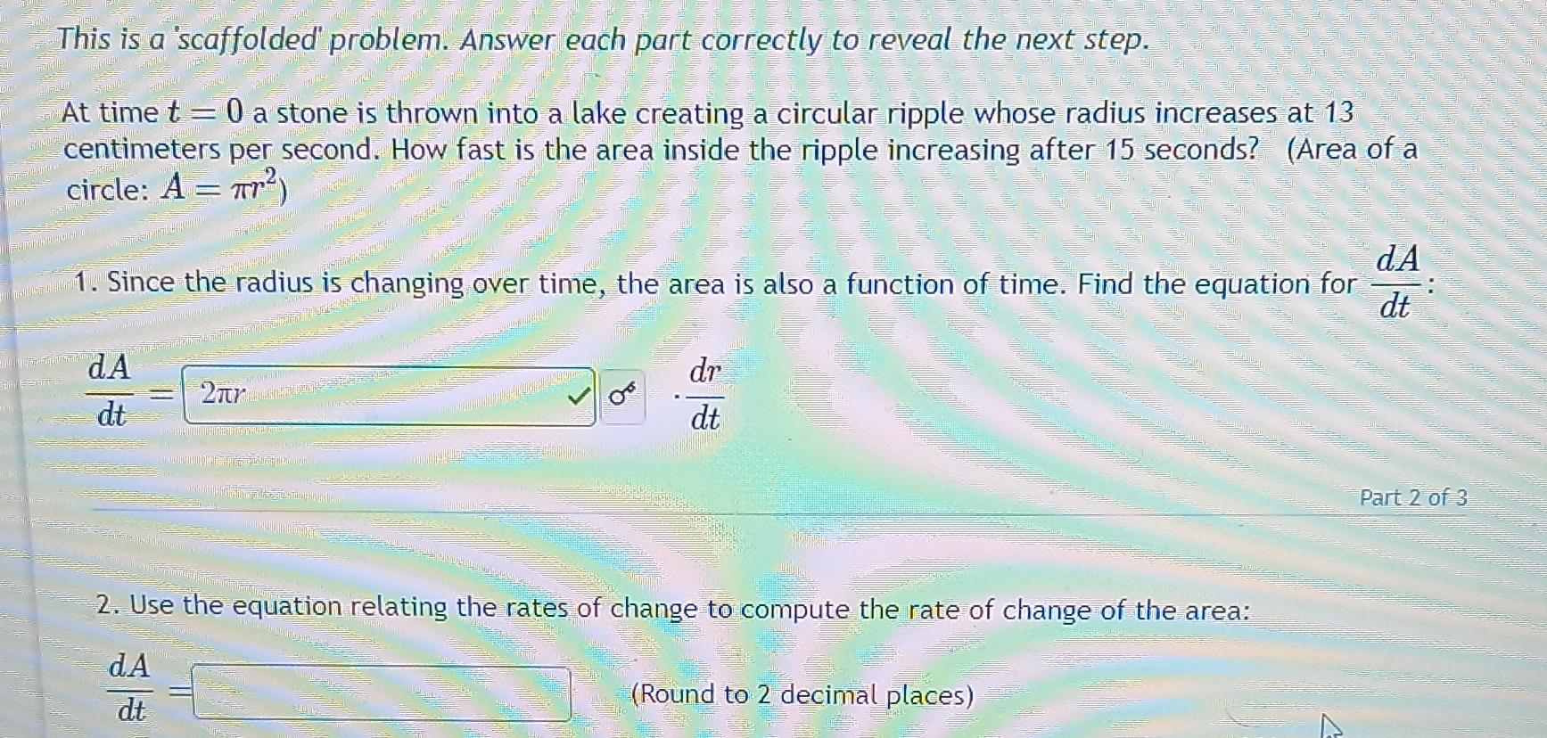 Solved This is a scaffolded' problem. Answer each part | Chegg.com