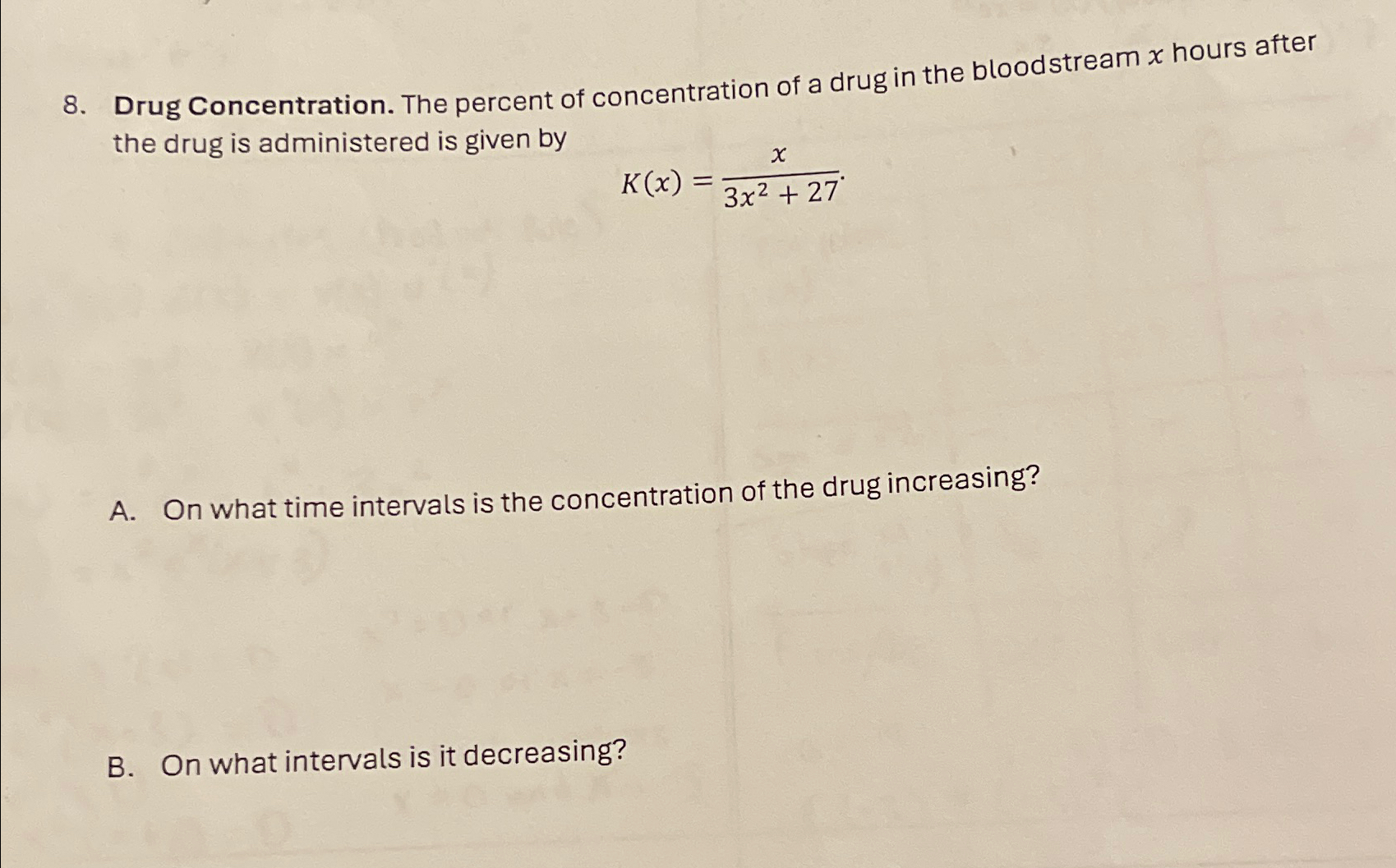 Solved Drug Concentration. The percent of concentration of a | Chegg.com Solved Drug Concentration. The percent of concentration of a | Chegg.com