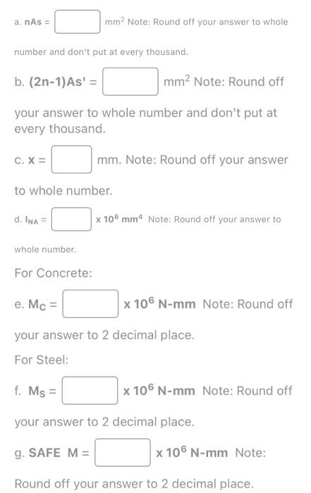 A doubly reinforced rectangular concrete beam 200 mm | Chegg.com