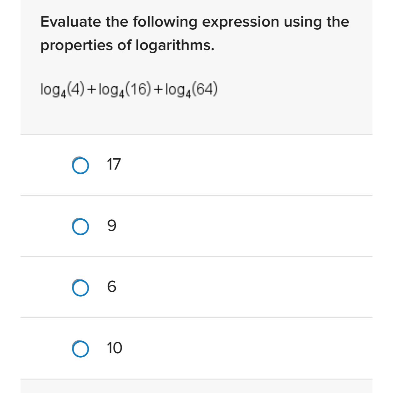Solved Evaluate the following expression using the | Chegg.com