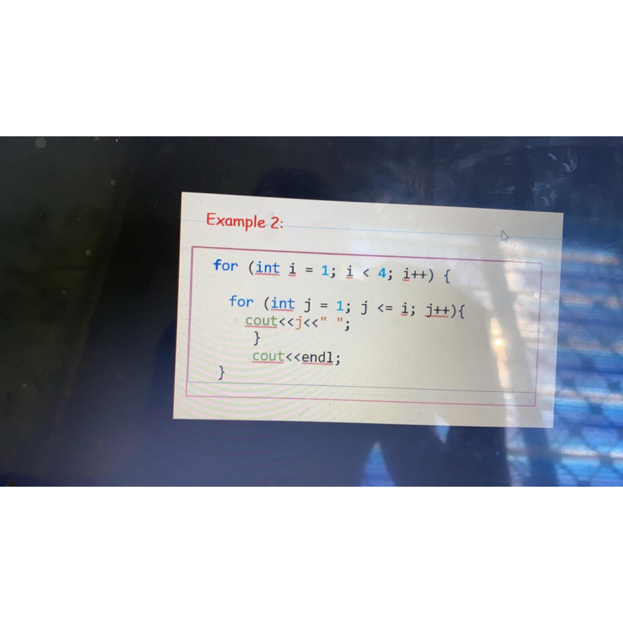 Solved Example 2:for (int i=1;i
