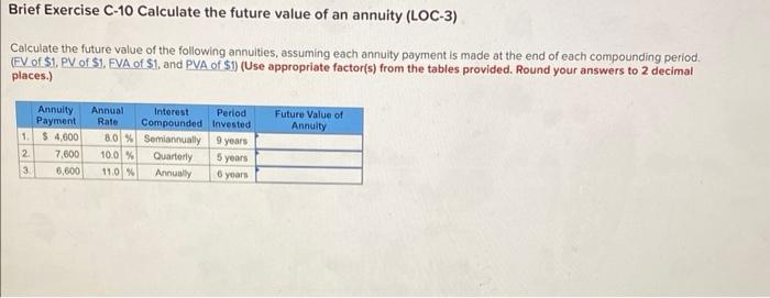 [Solved]: Exercise C-3 Calculate the present value of a sin