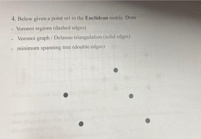 Solved 4. Below given a point set in the Euclidean metric. | Chegg.com
