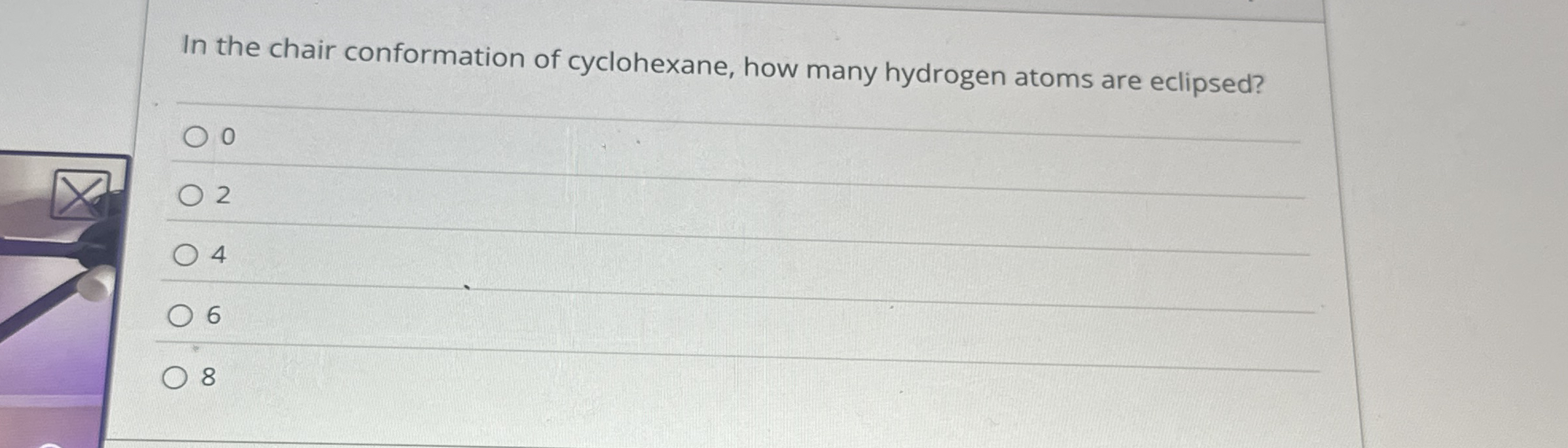 Solved In the chair conformation of cyclohexane, how many | Chegg.com