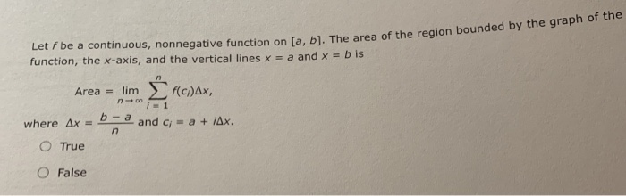 Solved Letr be a continuous, nonnegative function on [a, b]. | Chegg.com