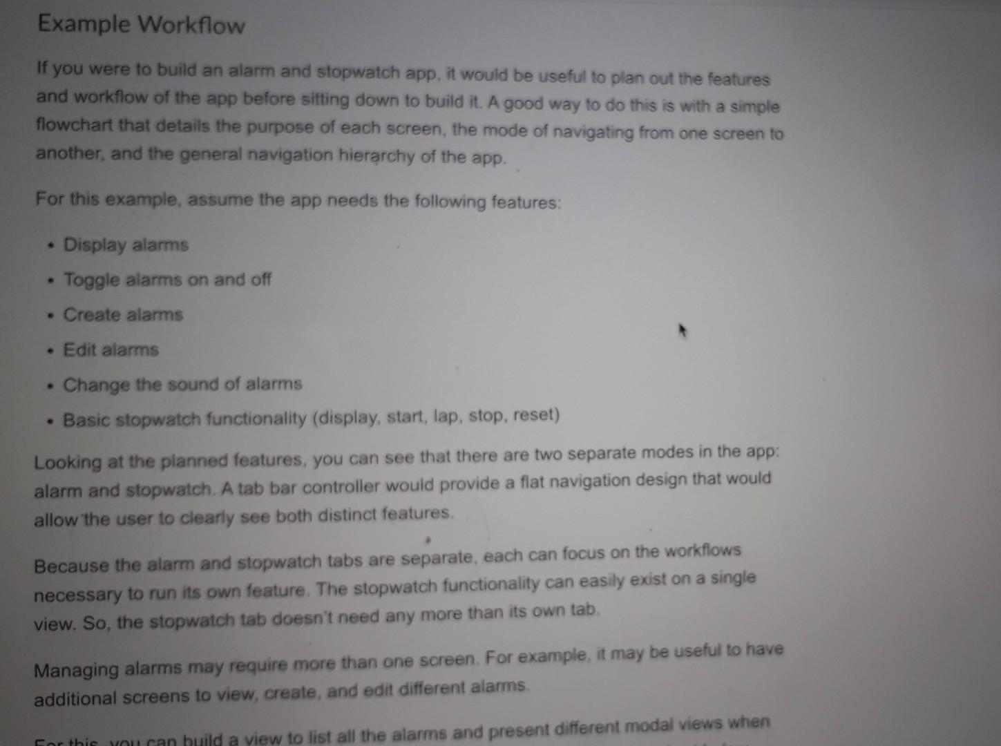 Solved Example Workflow If you were to build an alarm and | Chegg.com
