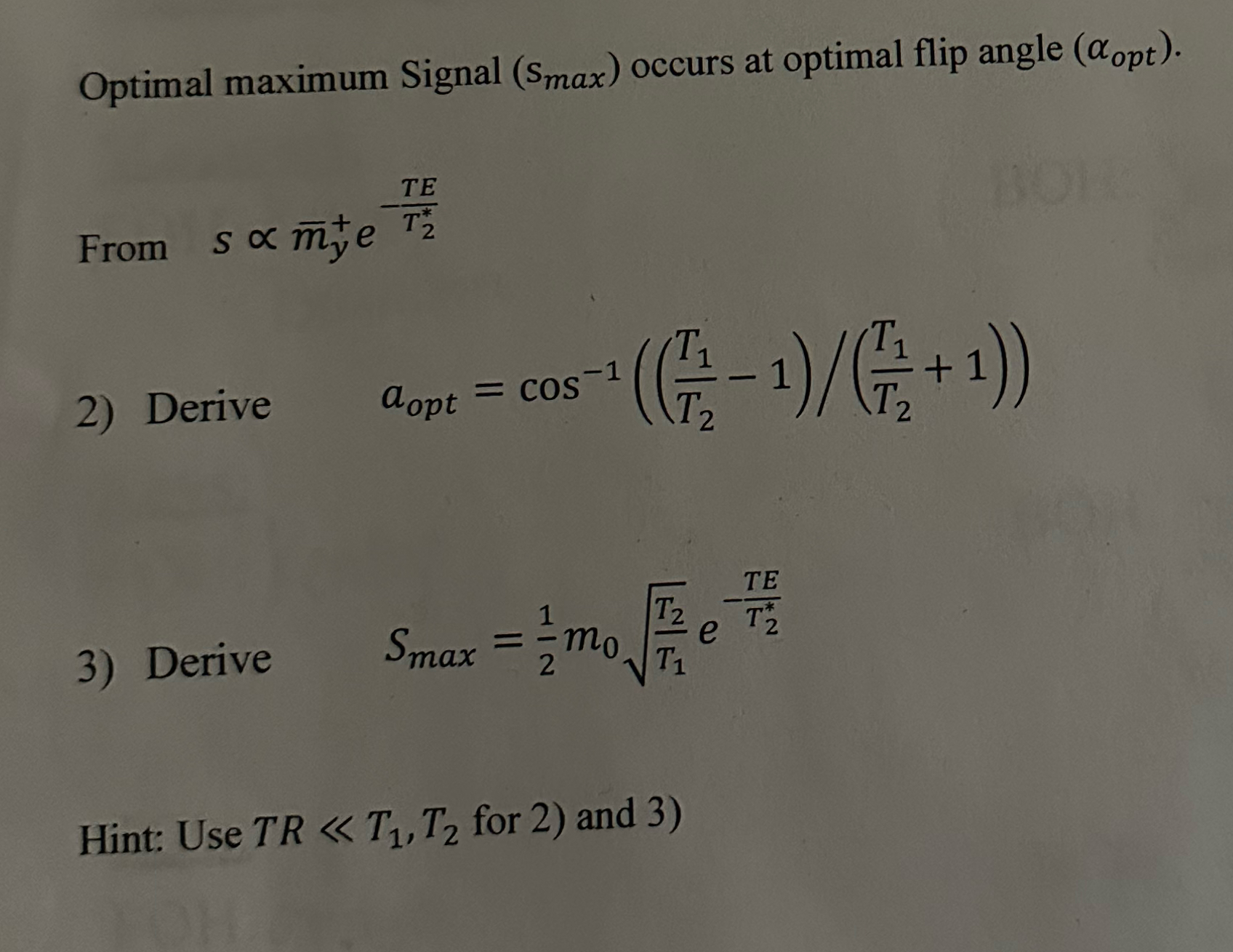 Solved Optimal maximum Signal ( smax ) ﻿occurs at optimal | Chegg.com