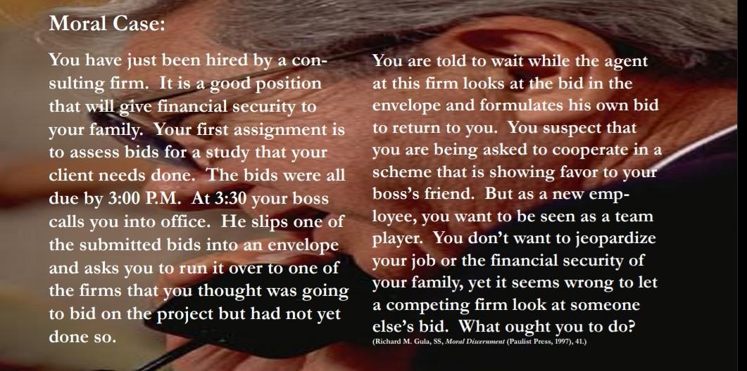 MORAL DELIBERATION A WORKSHEET STEPS 1. IDENTIFYING | Chegg.com
