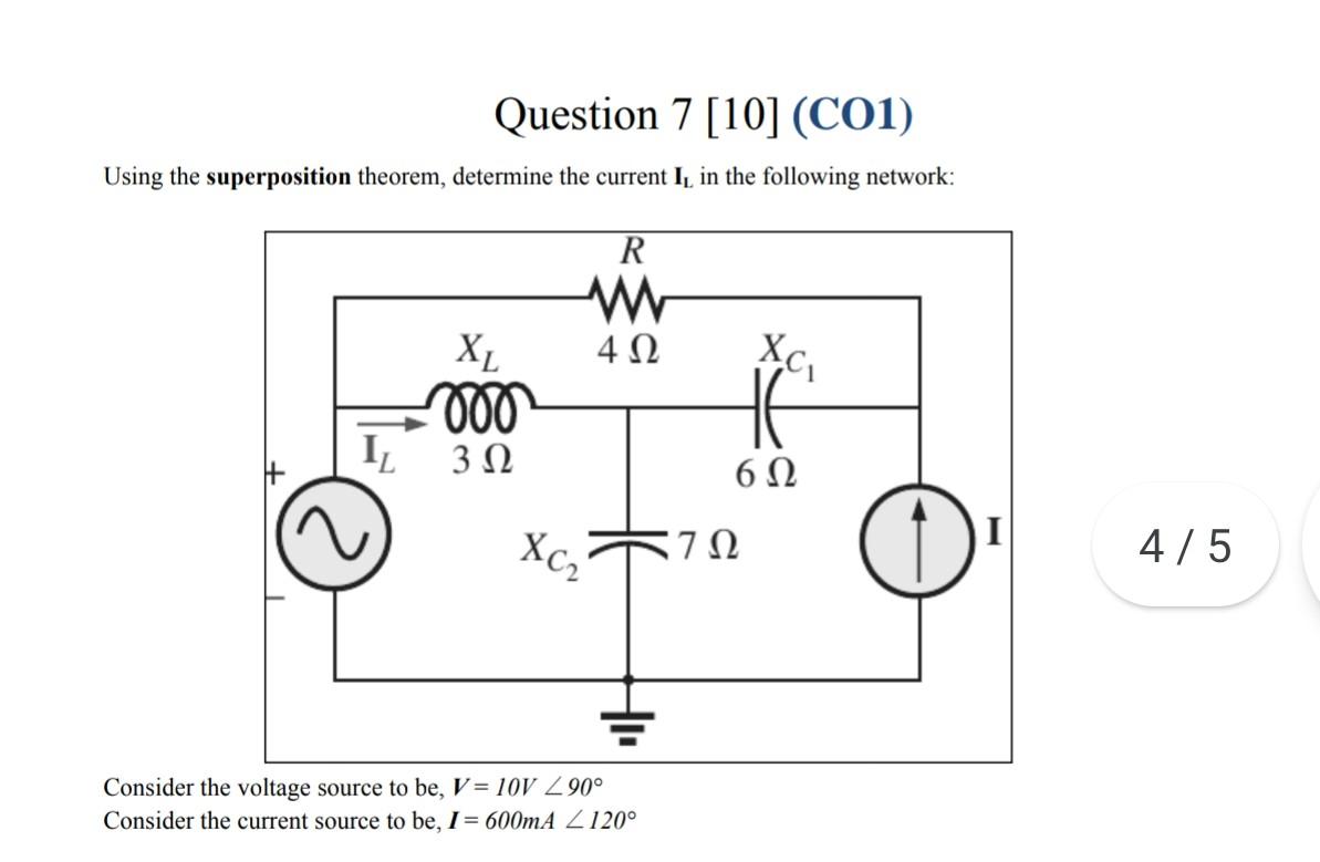 Solved Question 7 [10] Co1 Using The Superposition
