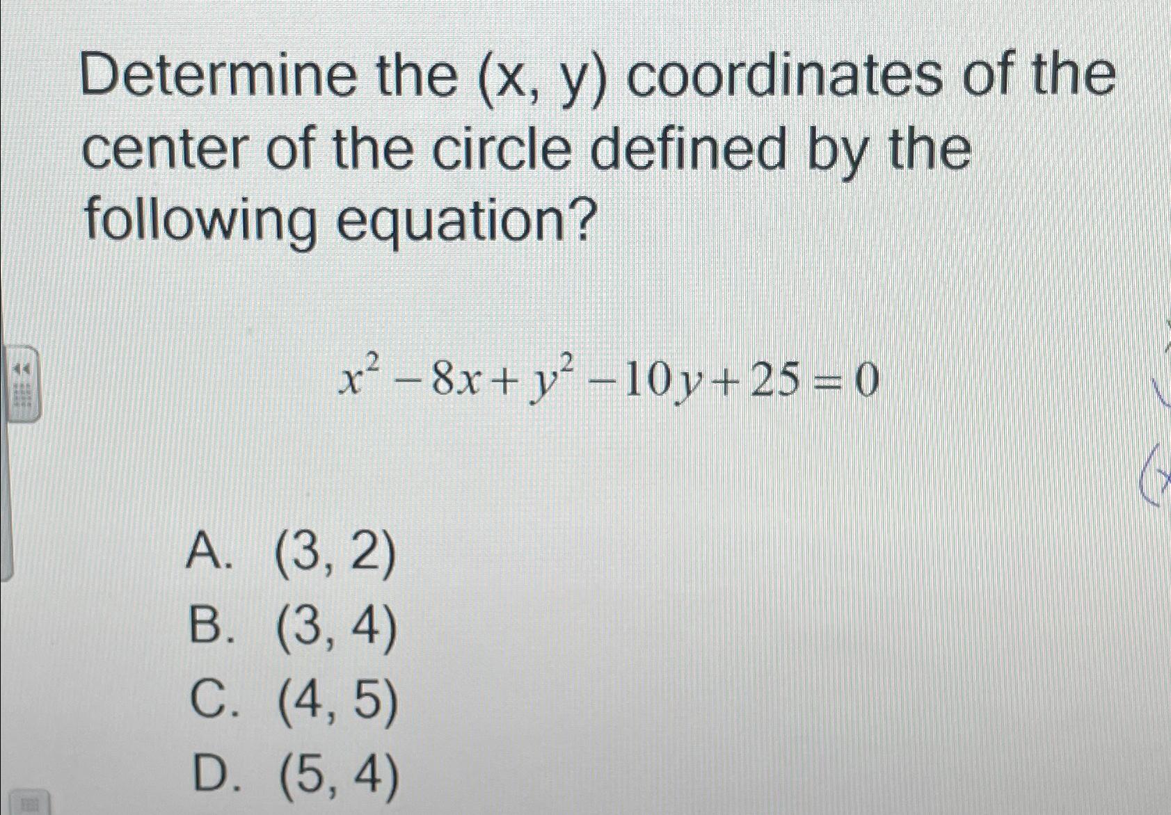 Solved Determine the (x,y) ﻿coordinates of the center of the | Chegg.com