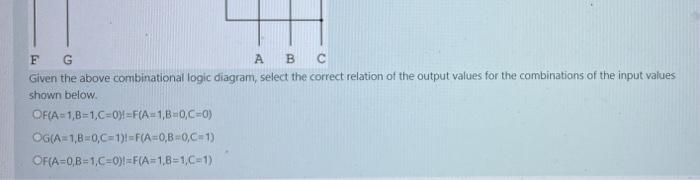 Solved E G A B C Given the above combinational logic | Chegg.com