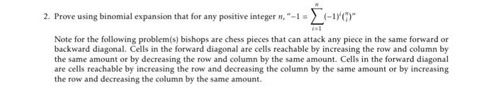 Solved 2. Prove using binomial expansion that for any | Chegg.com