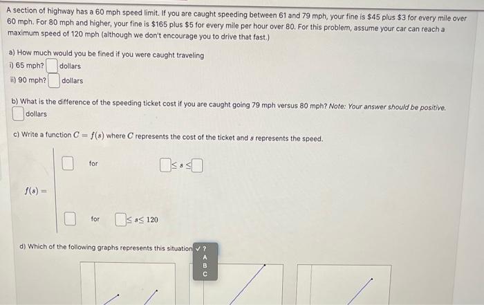 Solved section of highway has a 60mph speed limit. If you | Chegg.com
