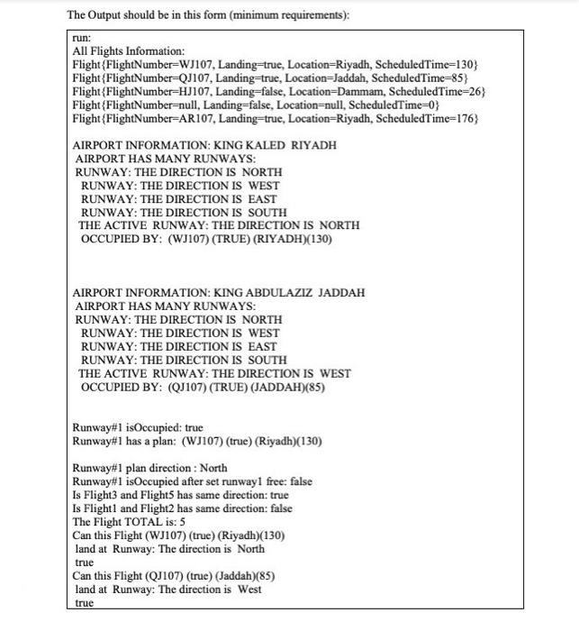 Solved Consider an airport, with runways and flights. This | Chegg.com