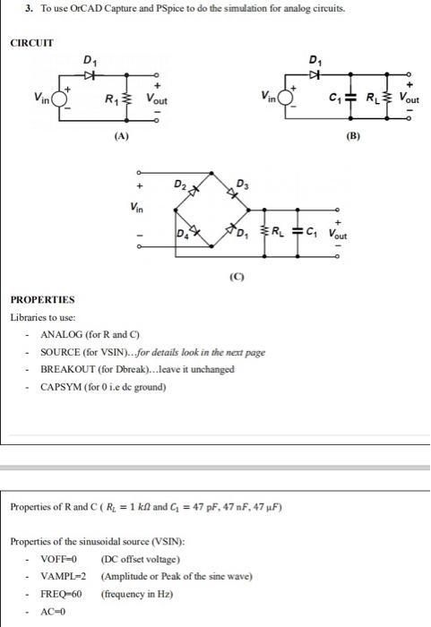 Solved 3. To use OrCAD Capture and PSpice to do the | Chegg.com