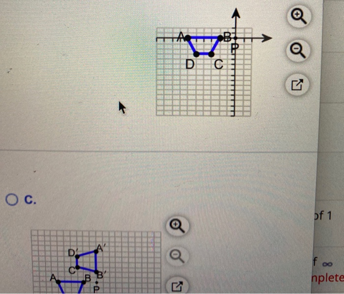 Solved Construct a 180° rotation of trapezoid ABCD about | Chegg.com