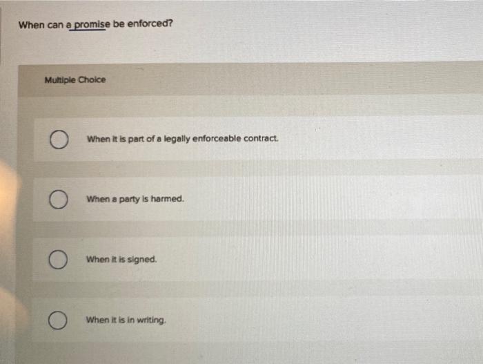 Solved A voidable contract is one that Multiple Choice is | Chegg.com