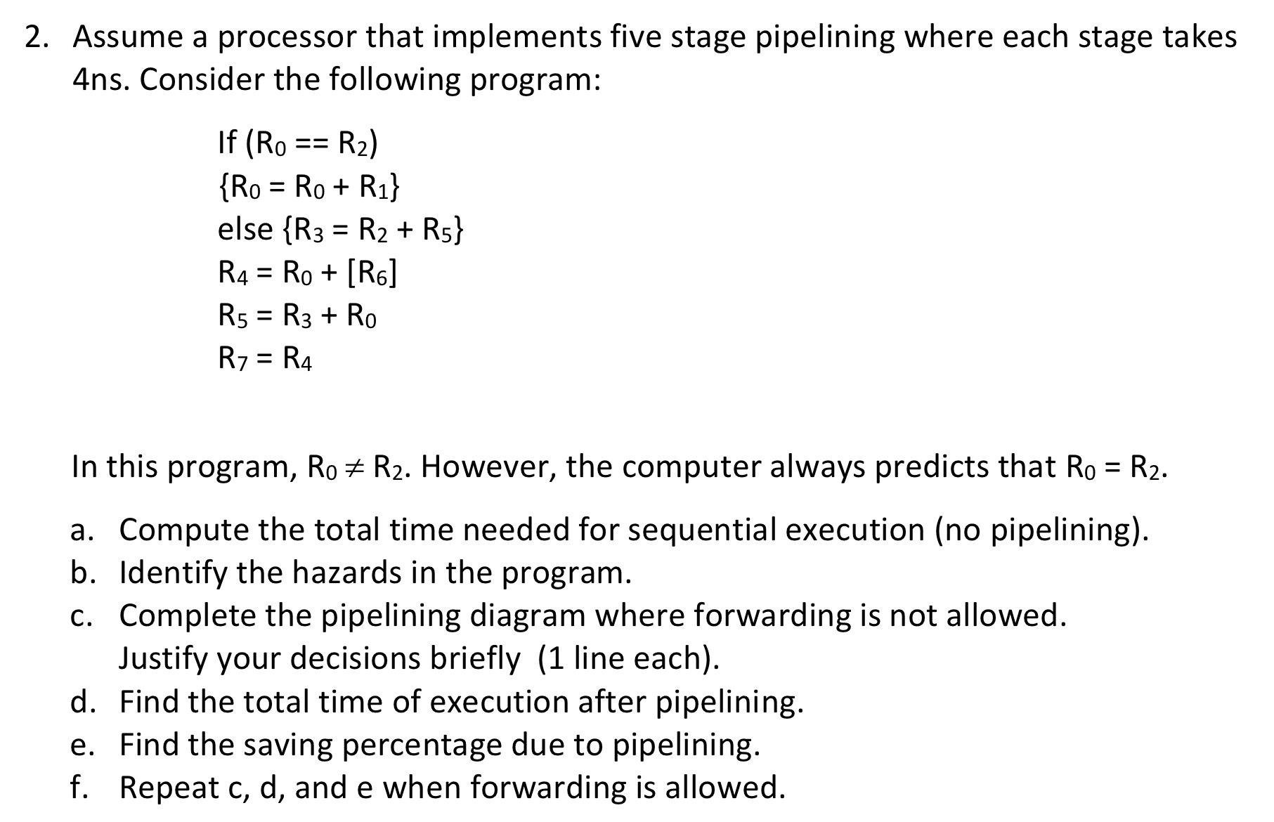 Solved Assume a processor that implements five stage | Chegg.com