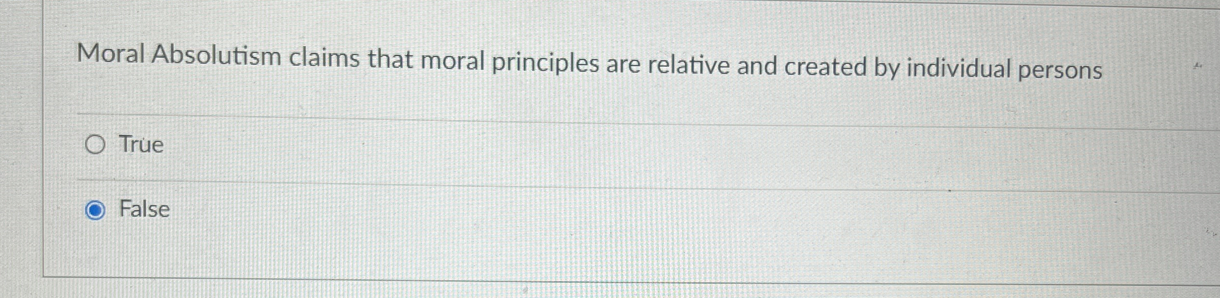 Solved Moral Absolutism claims that moral principles are | Chegg.com