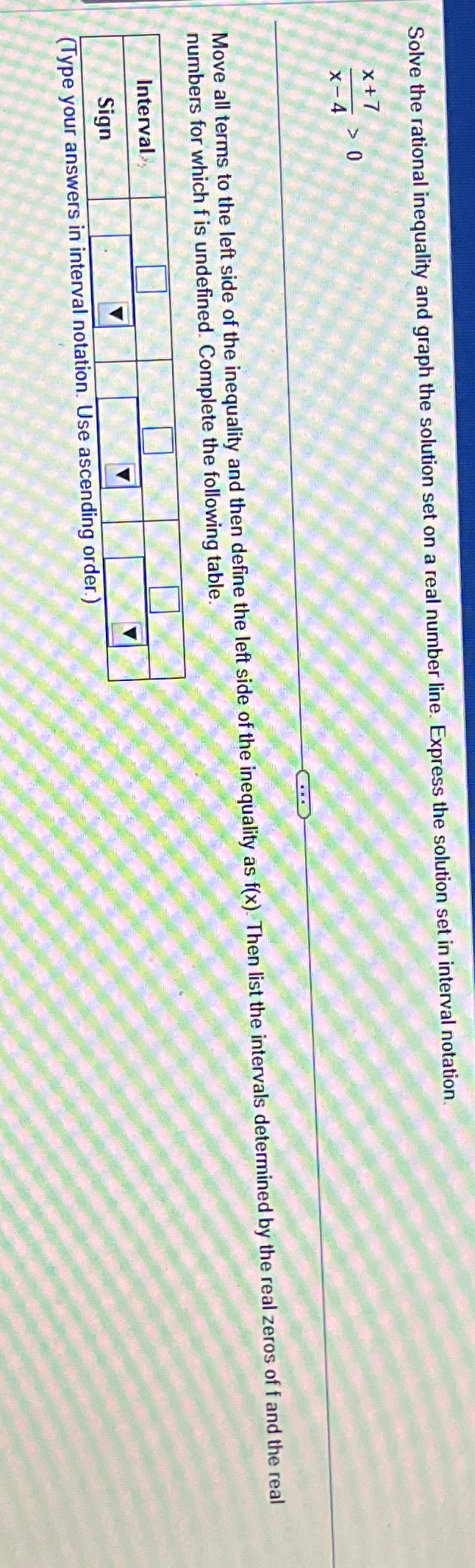 Solved Solve the rational inequality and graph the solution | Chegg.com