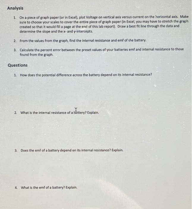 PHY 204/PHY 242 Electromotive force and internal | Chegg.com