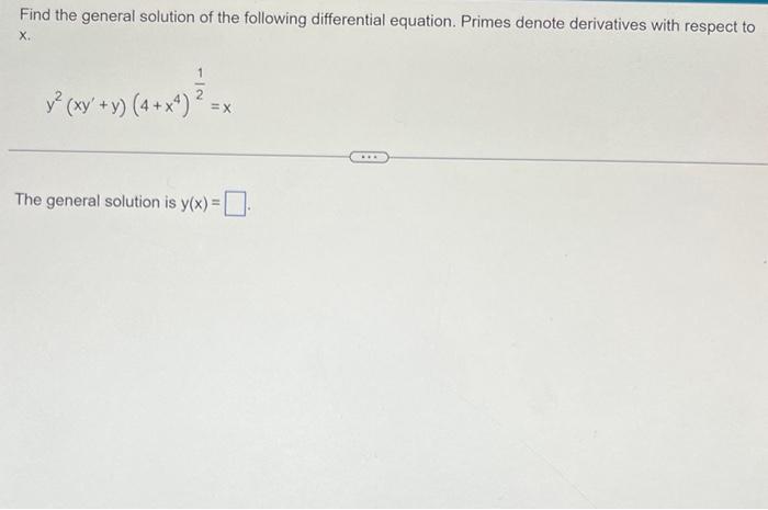 [Solved]: Help needed please ? Find the general solution of