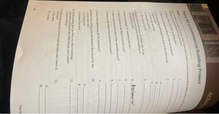 plans tor a commercial 1. 2. 3. A. B. C. 4. 1. Whe an | Chegg.com