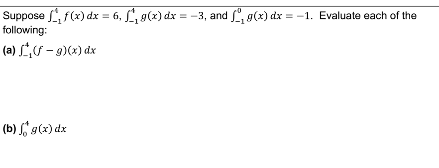 Solved Suppose ∫-14f(x)dx=6,∫-14g(x)dx=-3, ﻿and | Chegg.com