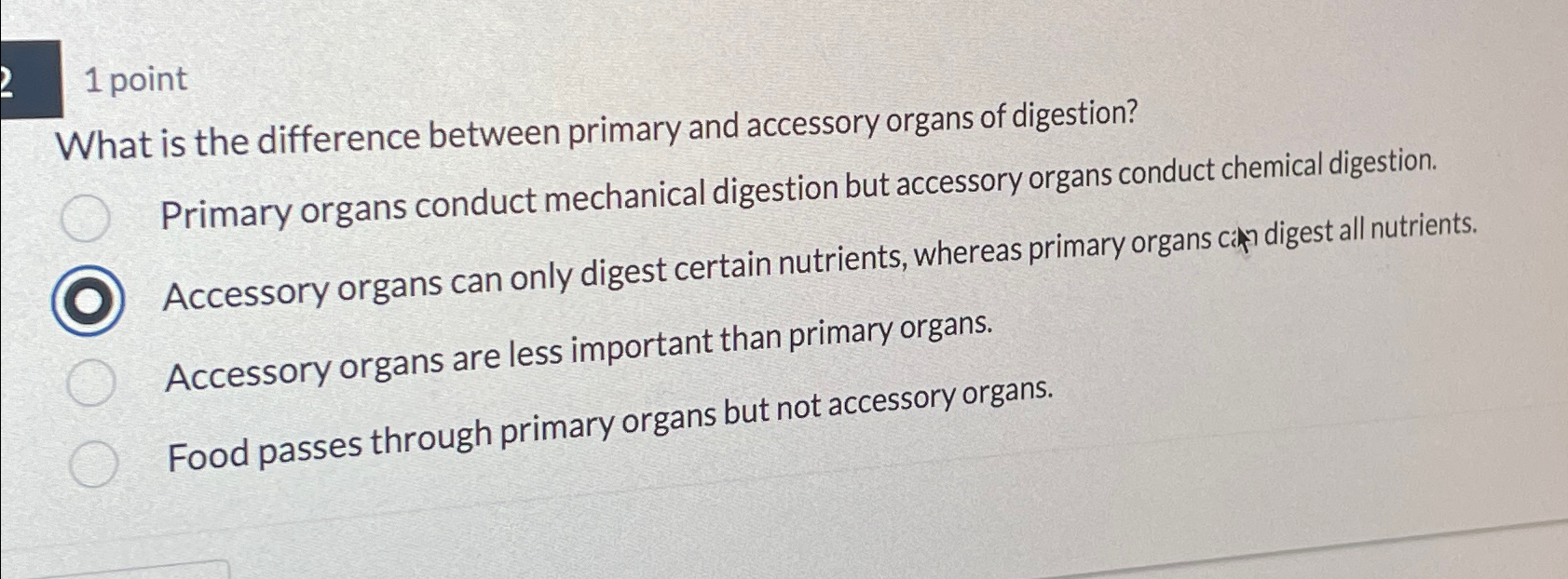 Solved 1 ﻿pointWhat is the difference between primary and | Chegg.com