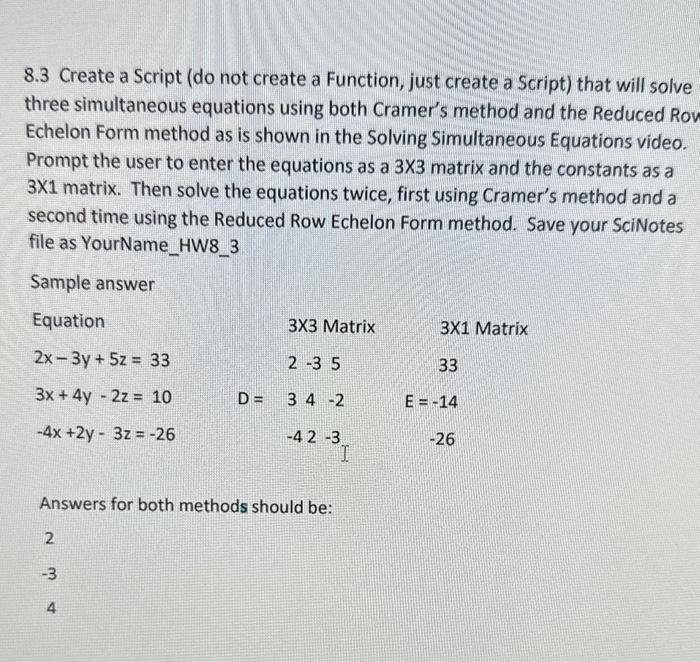 Solved Create a script on Scilab (not on Matlab!!)show the | Chegg.com