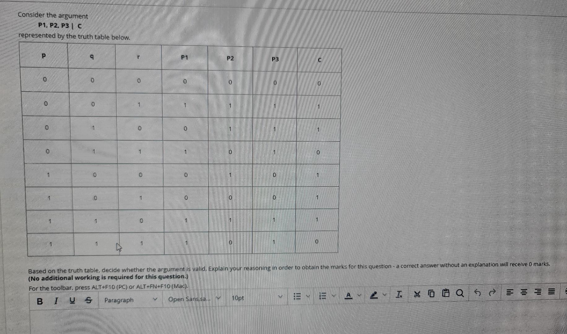 Solved Consider the argument P1, P2, P3C represented by the | Chegg.com