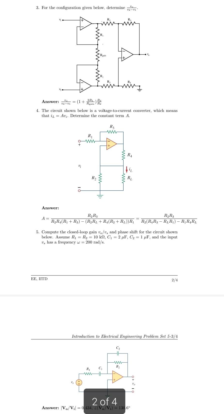 Solved 3. For the configuration given below, determine | Chegg.com