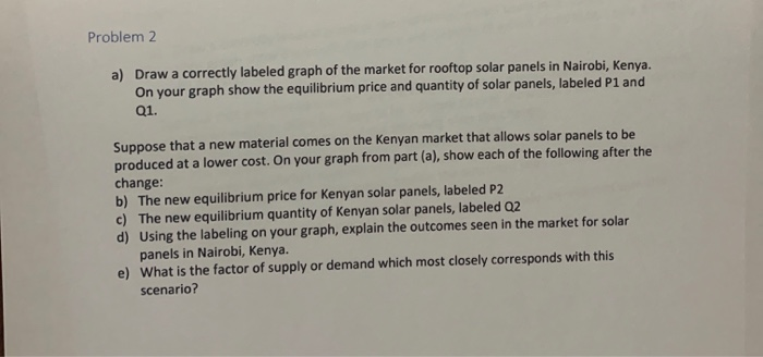 Solved Problem 2 a) Draw a correctly labeled graph of the | Chegg.com