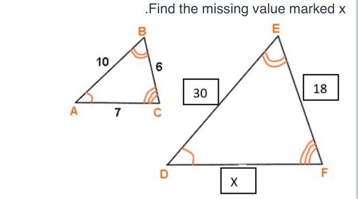 Solved .Find the missing value marked x | Chegg.com