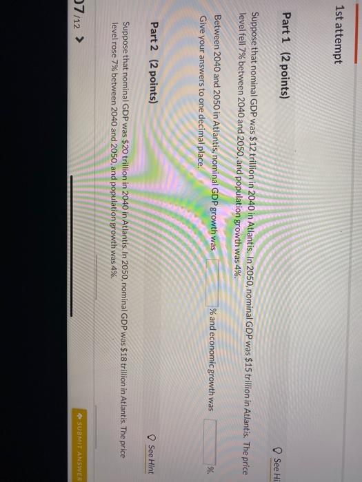 Solved 1st attempt Part 1 (2 points) See Hi Suppose that | Chegg.com